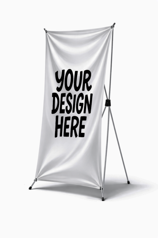 Custom X Banner Stand | Portable Indoor Banner Display - D Custom Print